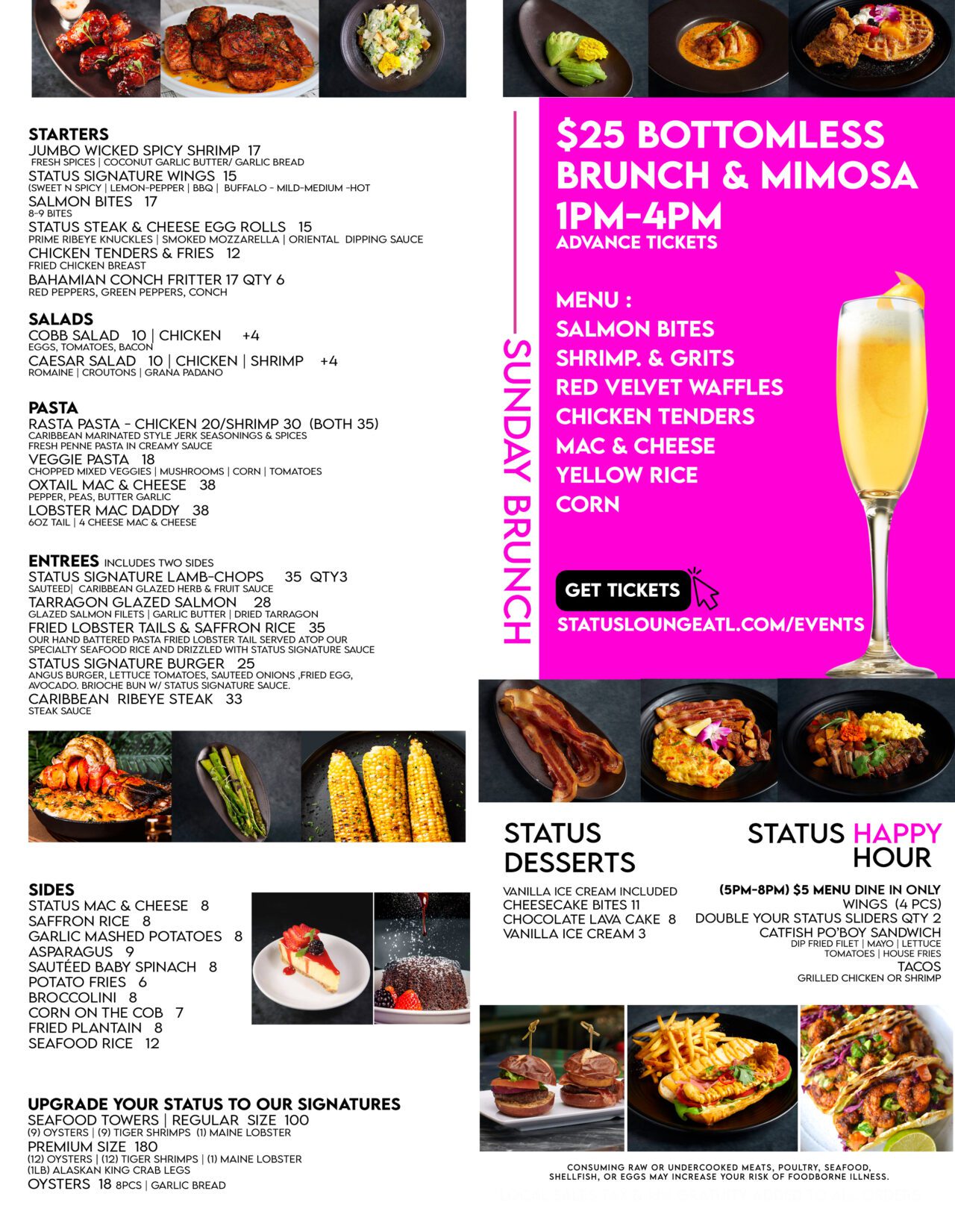 Menu - Status Loungeatl