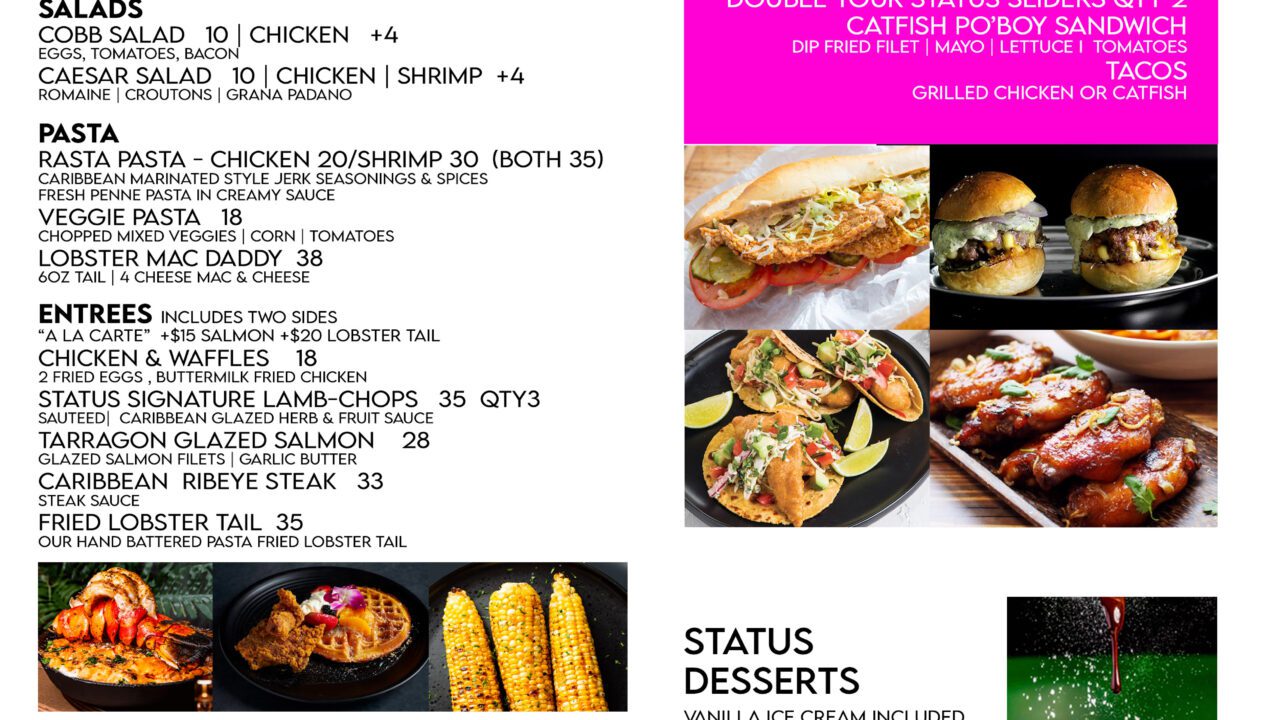 Menu - Status Loungeatl